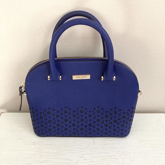 kate spade | Bags | Kate Spade Dome Shaped Purse Royal Blue Leather ...